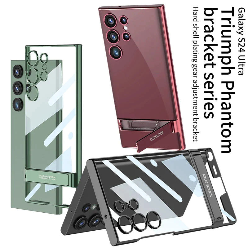 Ultra Clear Hybrid Transparent Side Stand Case For Galaxy S24 Ultra ...