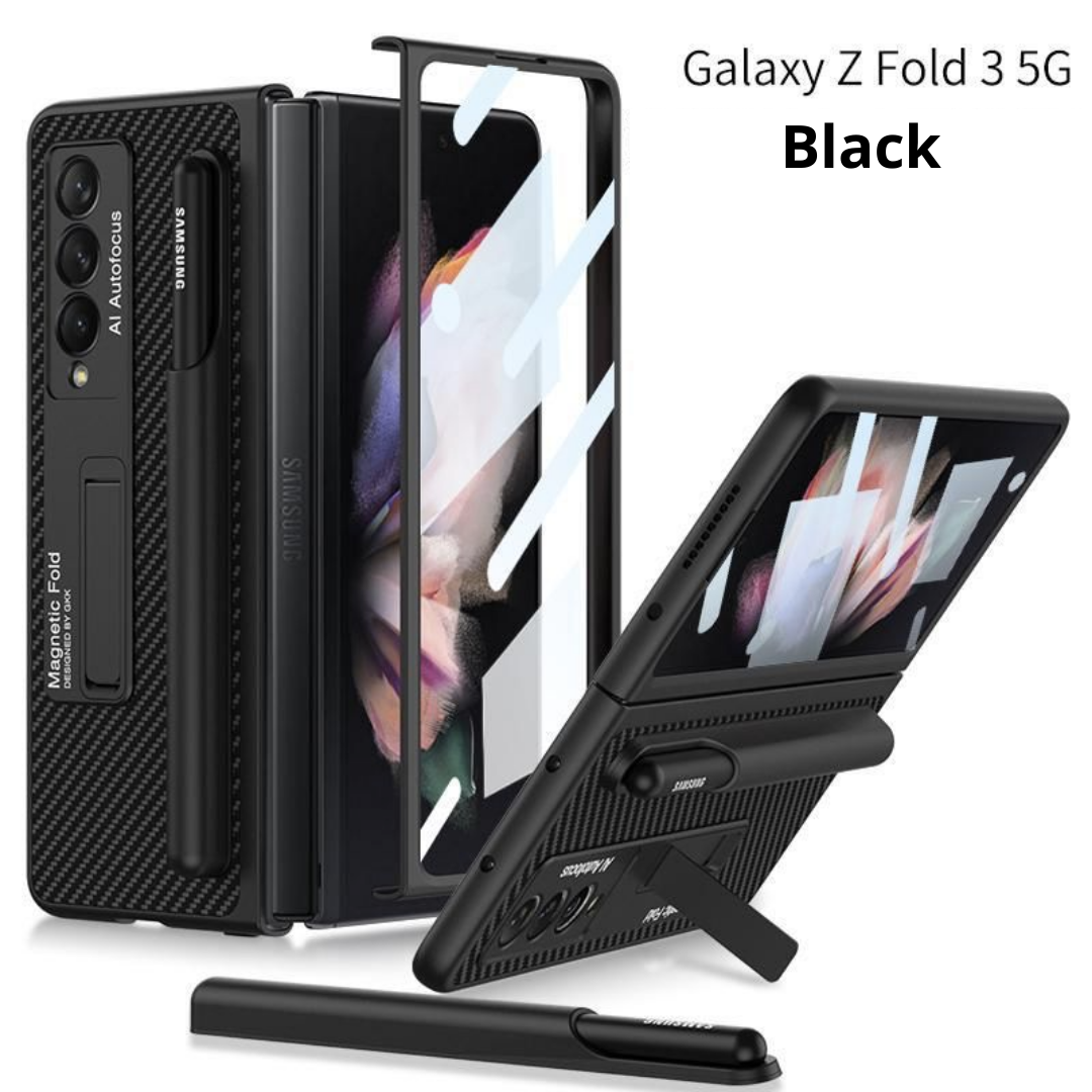 Samsung Galaxy Z Fold 3 Ultra Thin Back Stand Case With S-Pen Holder ...